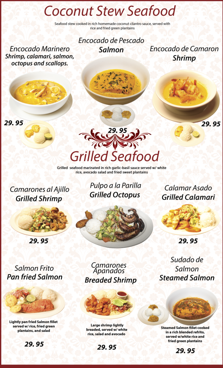 Menu – La Peña Restaurante